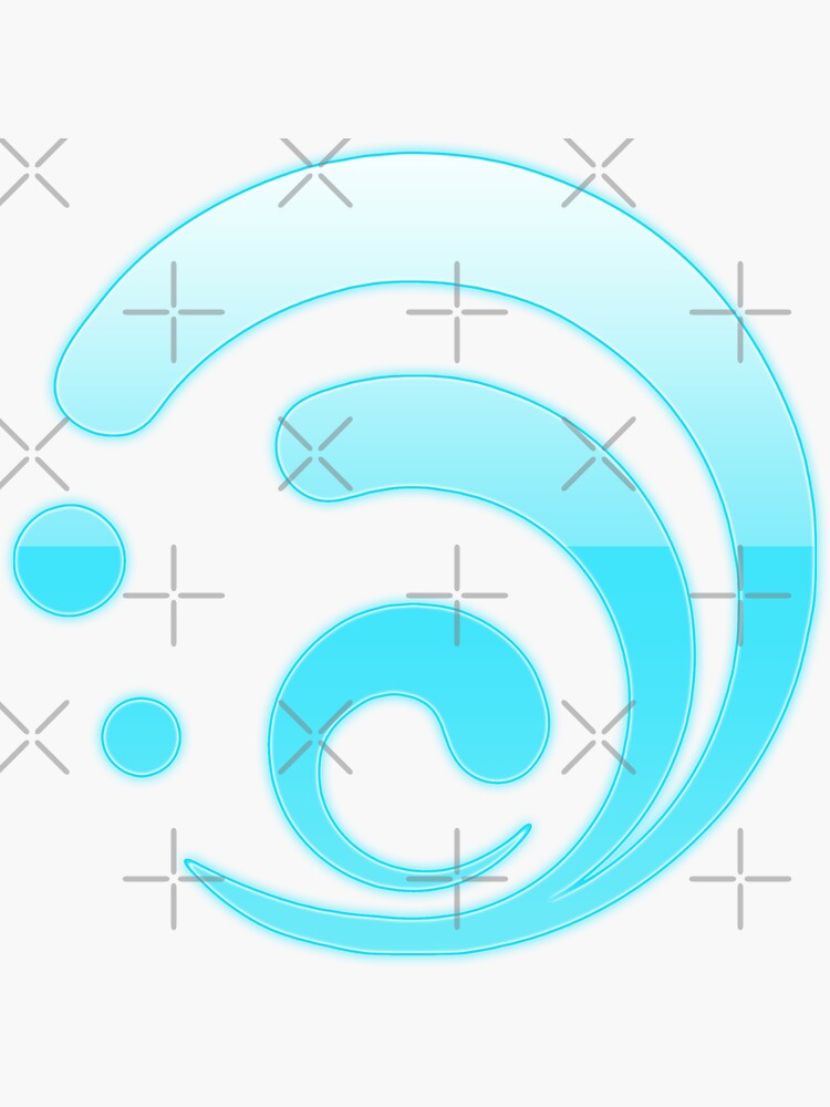 Sticker « Impact Genshin - Hydro Element », par venomic-ink | Redbubble