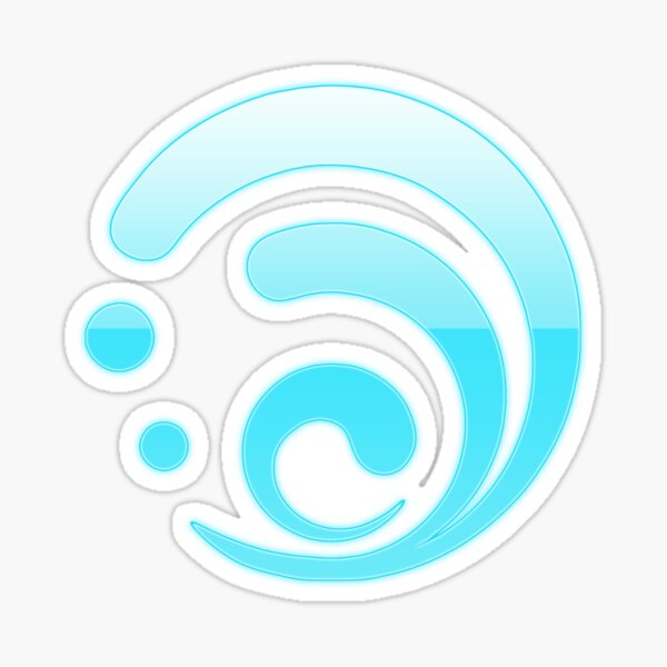 "Genshin impact - Hydro Element " Sticker for Sale by venomic-ink ...