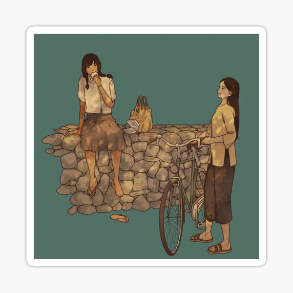 "hanging out" Sticker by phoires | Redbubble