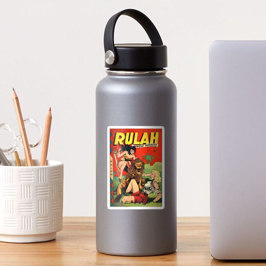 Pegatina «Portada del cómic Rulah Jungle Goddess» de Weirdette | Redbubble