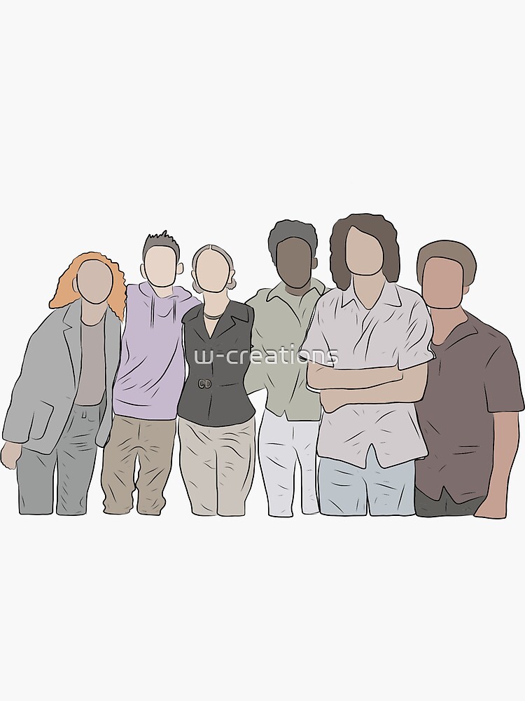 "stranger things cast outline" Sticker for Sale by w-creations | Redbubble