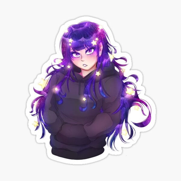 "Galaxy Anime Girl" Sticker for Sale by averiillustrate | Redbubble