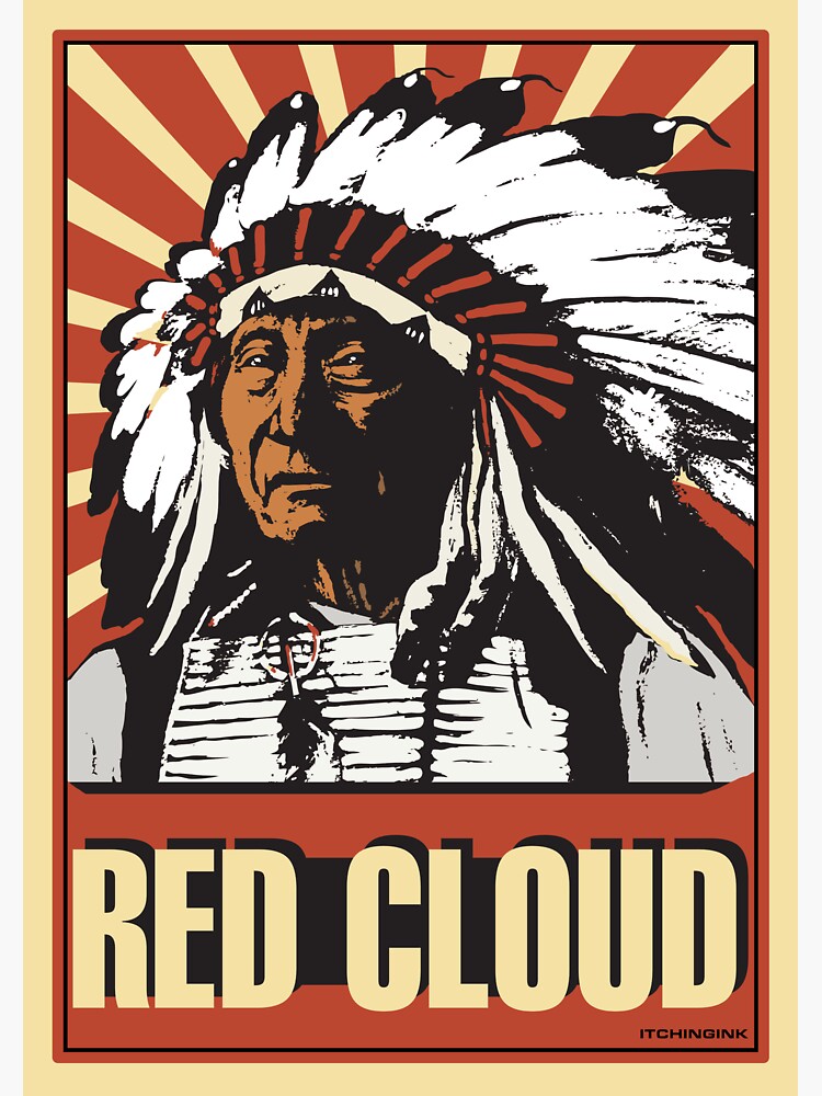 "Red Cloud" Sticker for Sale by itchingink | Redbubble
