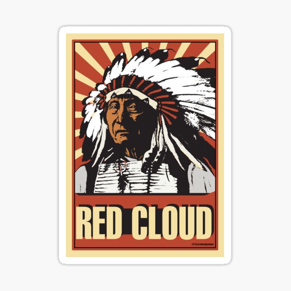 "Red Cloud" Sticker for Sale by itchingink | Redbubble