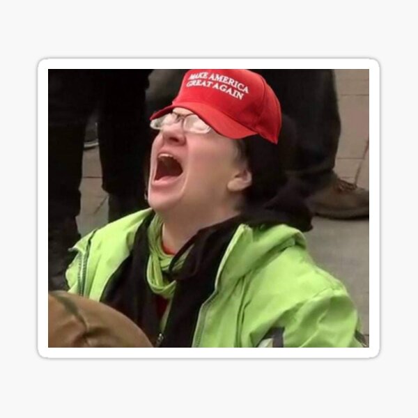 "Crying MAGA meme " Sticker for Sale by debracornell97 | Redbubble