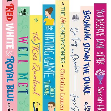"Romance Book Stack" Sticker for Sale by erinaceous | Redbubble