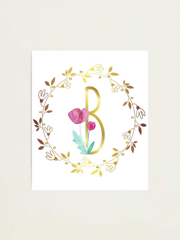 Lámina fotográfica «Letra B, "B", un monograma, letras alfabéticas ...