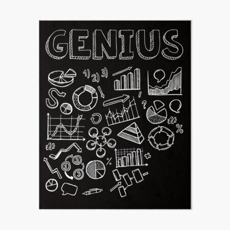 "Genius - doodle " Art Board Print by WolfXDesign | Redbubble