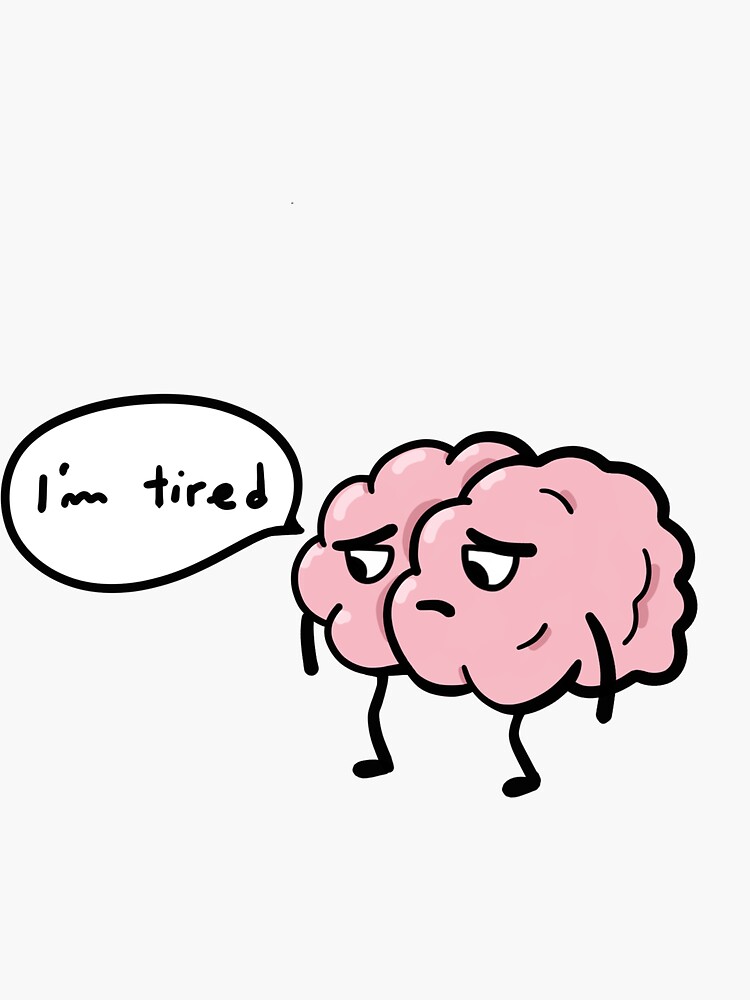"Tired Brain | Minimalist Art |" Sticker for Sale by bogdantulbure ...