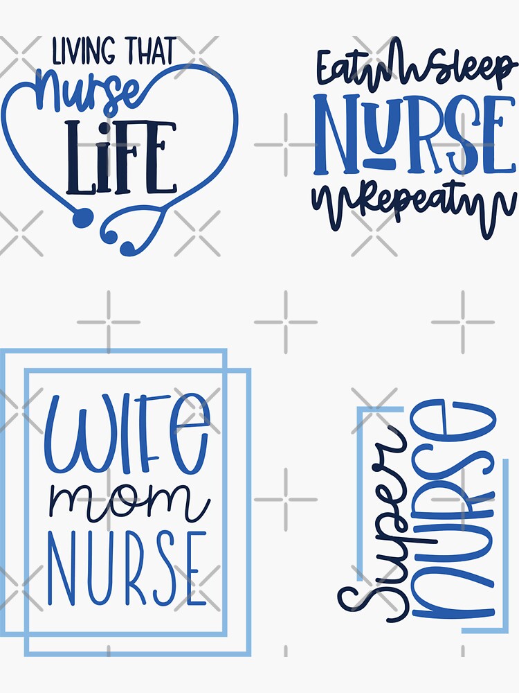 "Funny nurse sticker pack" Sticker for Sale by fra02 | Redbubble