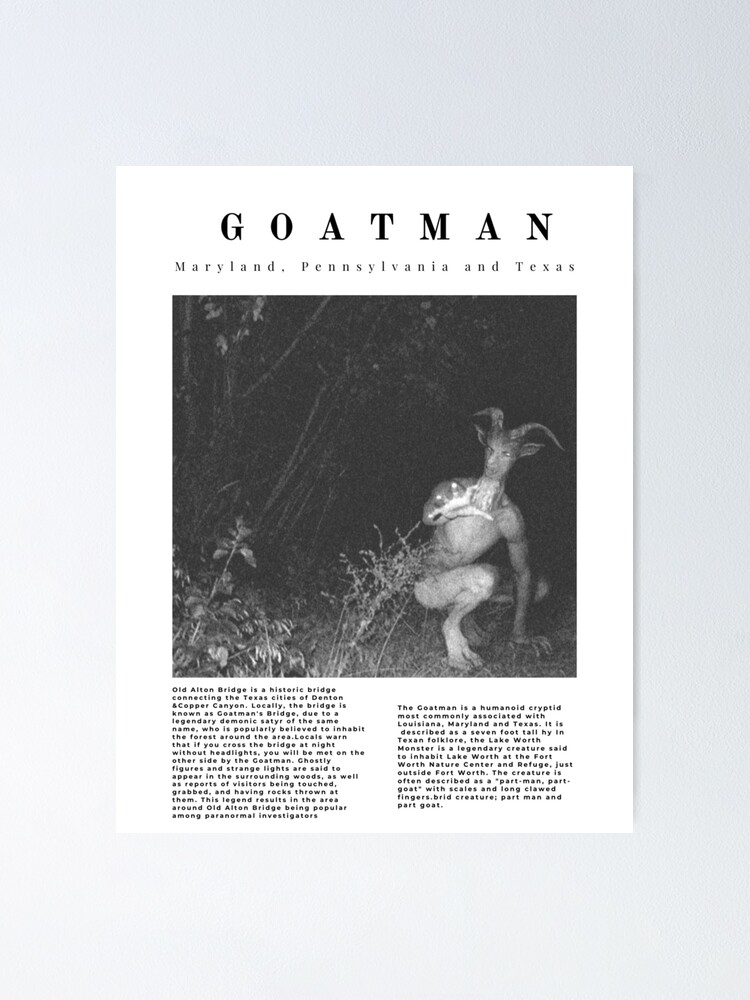 "Minimalist Cryptids: Goatman" Poster for Sale by CoraBee | Redbubble