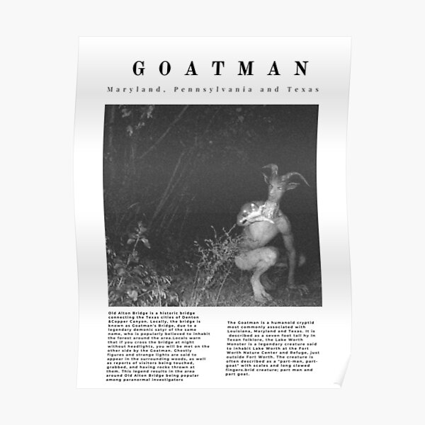 "Minimalist Cryptids: Goatman" Poster for Sale by CoraBee | Redbubble