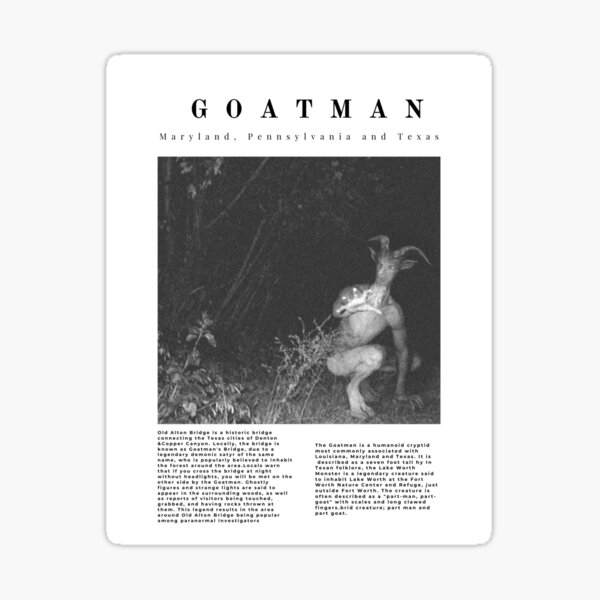 "Minimalist Cryptids: Goatman" Sticker for Sale by CoraBee | Redbubble