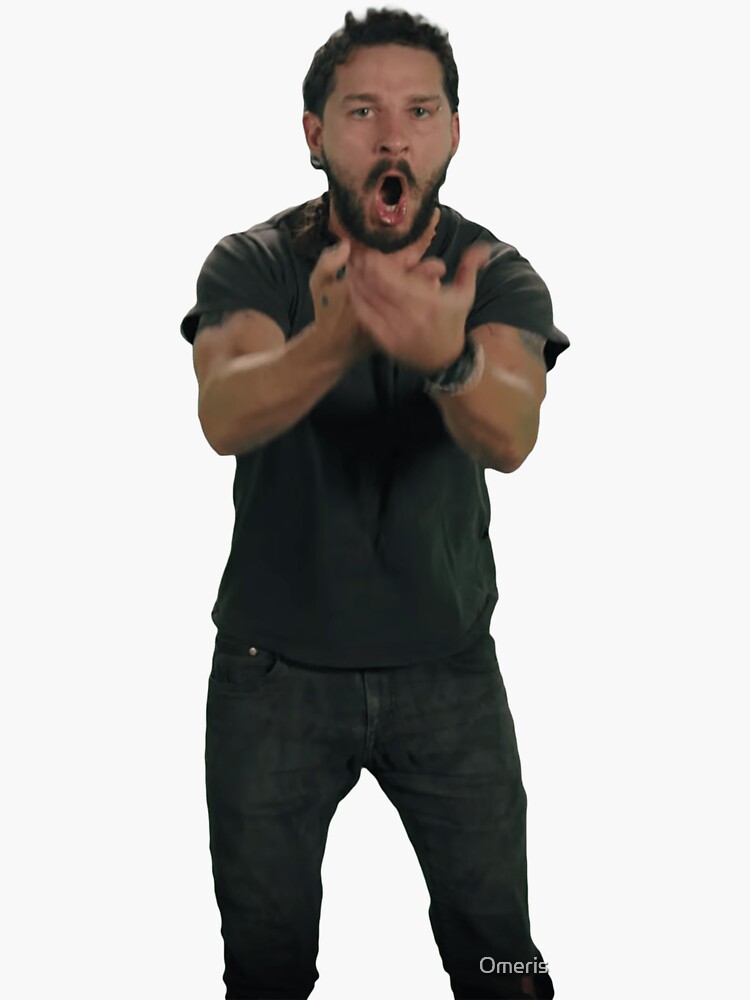"Just Do It Shia LaBeouf Angry meme" Sticker by Omeris | Redbubble