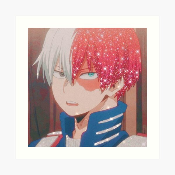 "Shoto Todoroki (Glitter Edition)" Art Print by sstickersbyari | Redbubble