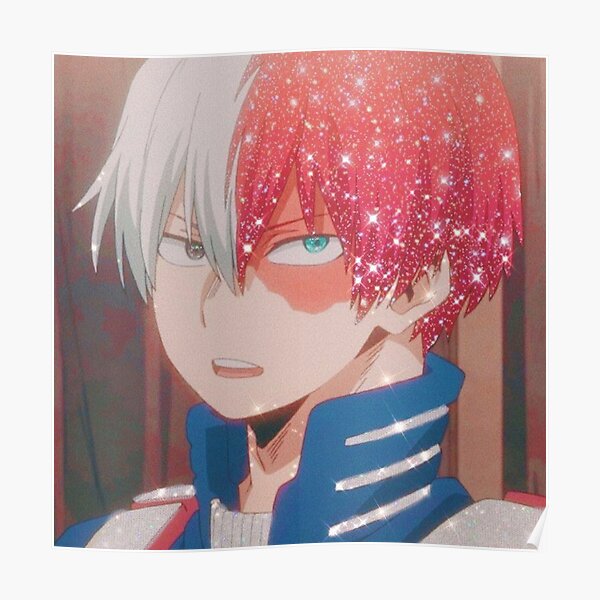 "Shoto Todoroki (Glitter Edition)" Poster by sstickersbyari | Redbubble