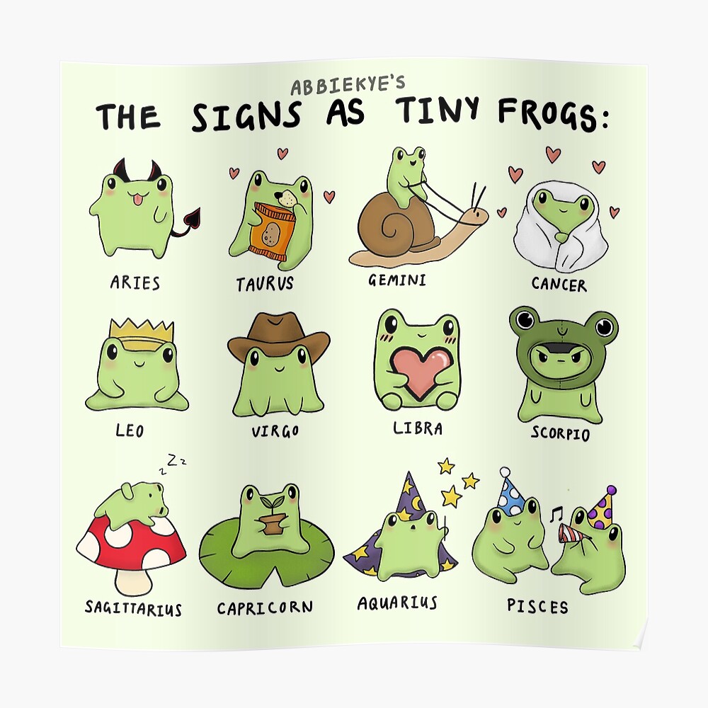 Star Sign Frog Sagittarius Frog Vinyl Sticker Stickers Embellishments ...