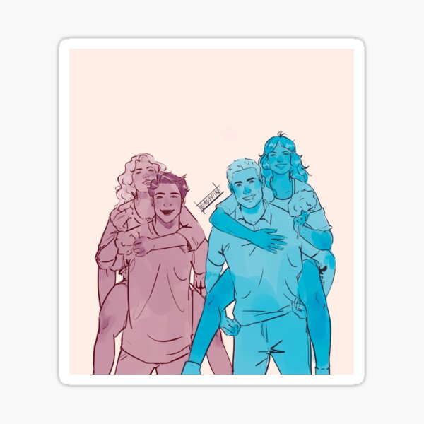"Percabeth and Jasiper double date" Sticker by windbyfire | Redbubble