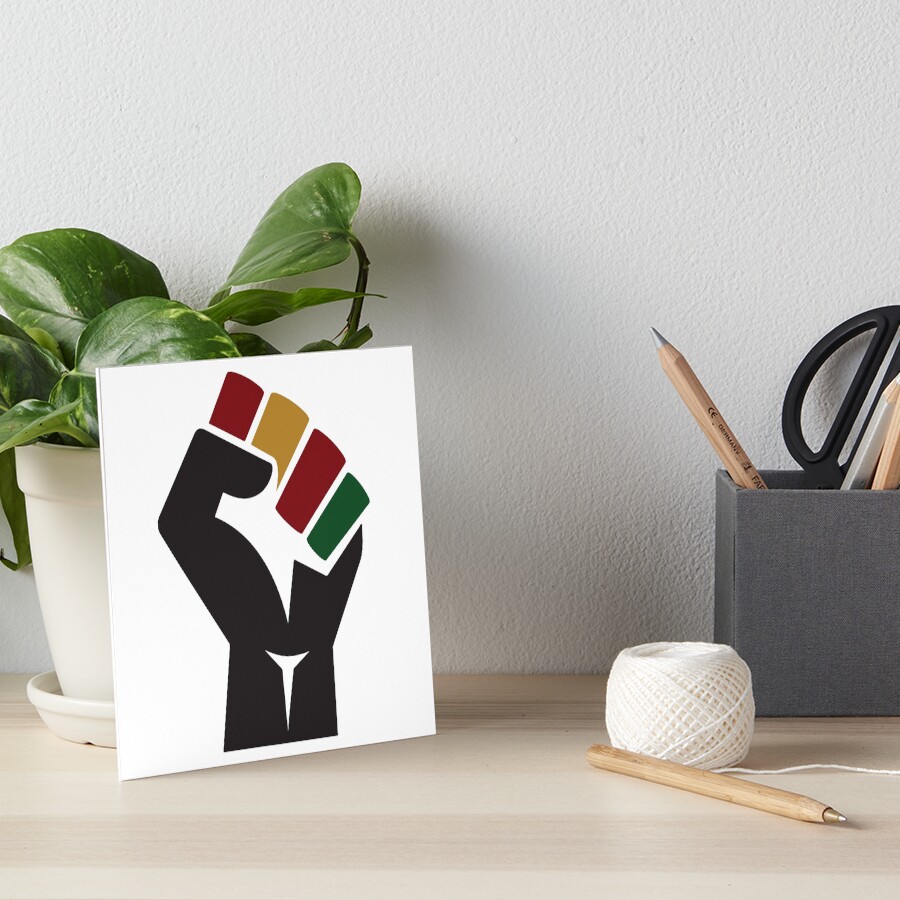 "Black Power Fist African Colors" Art Board Print by blackartmatters ...