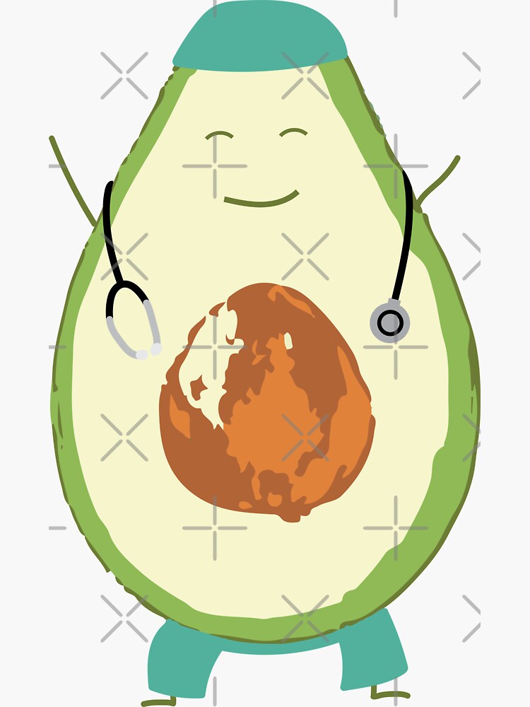 "Dr. Avocado" Sticker for Sale by trebuck | Redbubble
