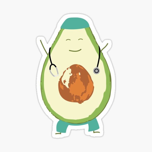 "Dr. Avocado" Sticker for Sale by trebuck | Redbubble