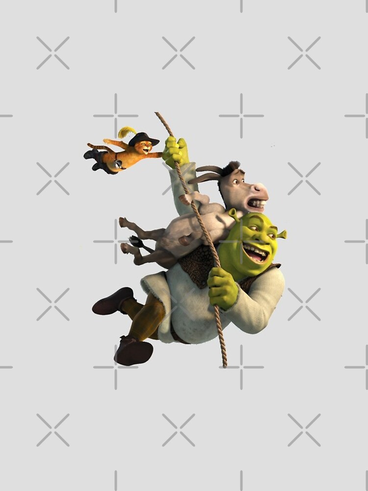 "Shrek, Donkey and Puss in Boots from Shrek Movie" iPhone Case for Sale ...