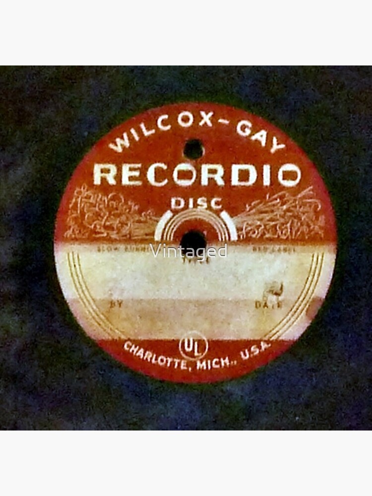 "Recordio Disc Wilcox - Gay label close up" Poster by Vintaged | Redbubble