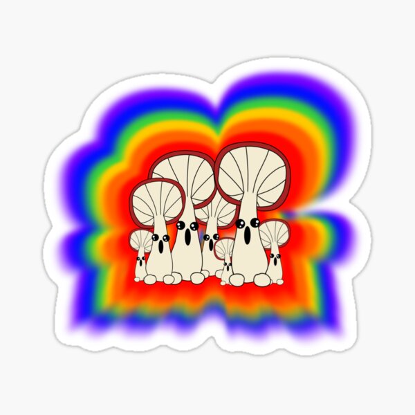 "Shrooms!!" Sticker for Sale by eekeydoodle | Redbubble