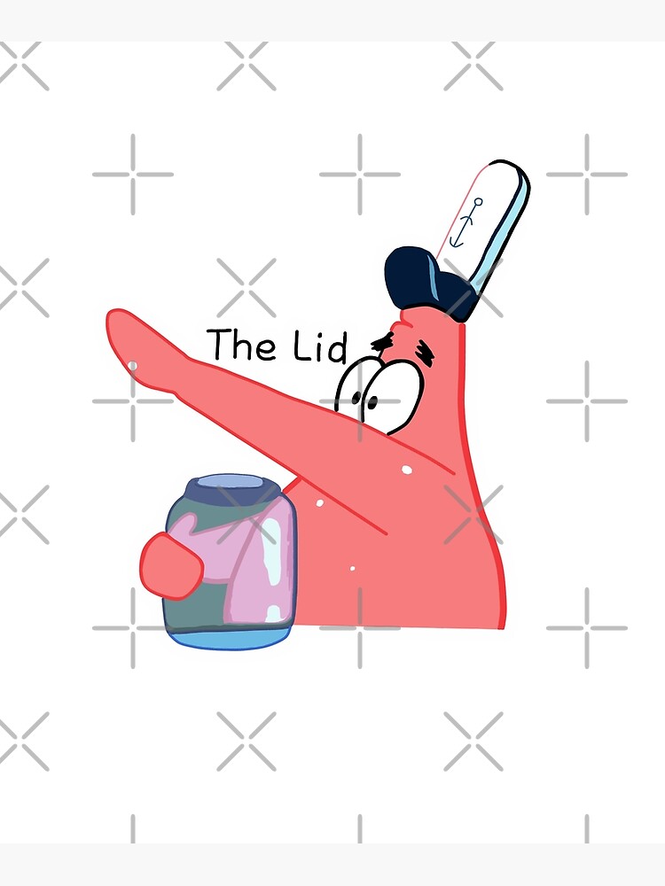 "Patrick Star-The Lid-Sticker" Art Print by LatitudeNZ | Redbubble