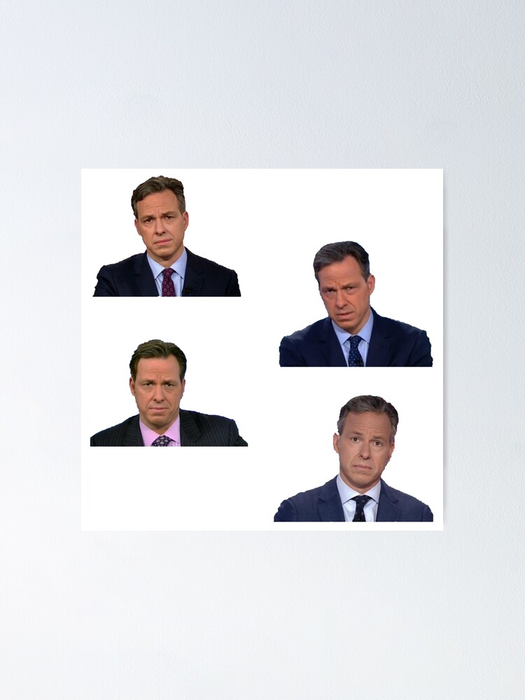 "Perplexed Jake Tapper" Poster by filastrocca | Redbubble