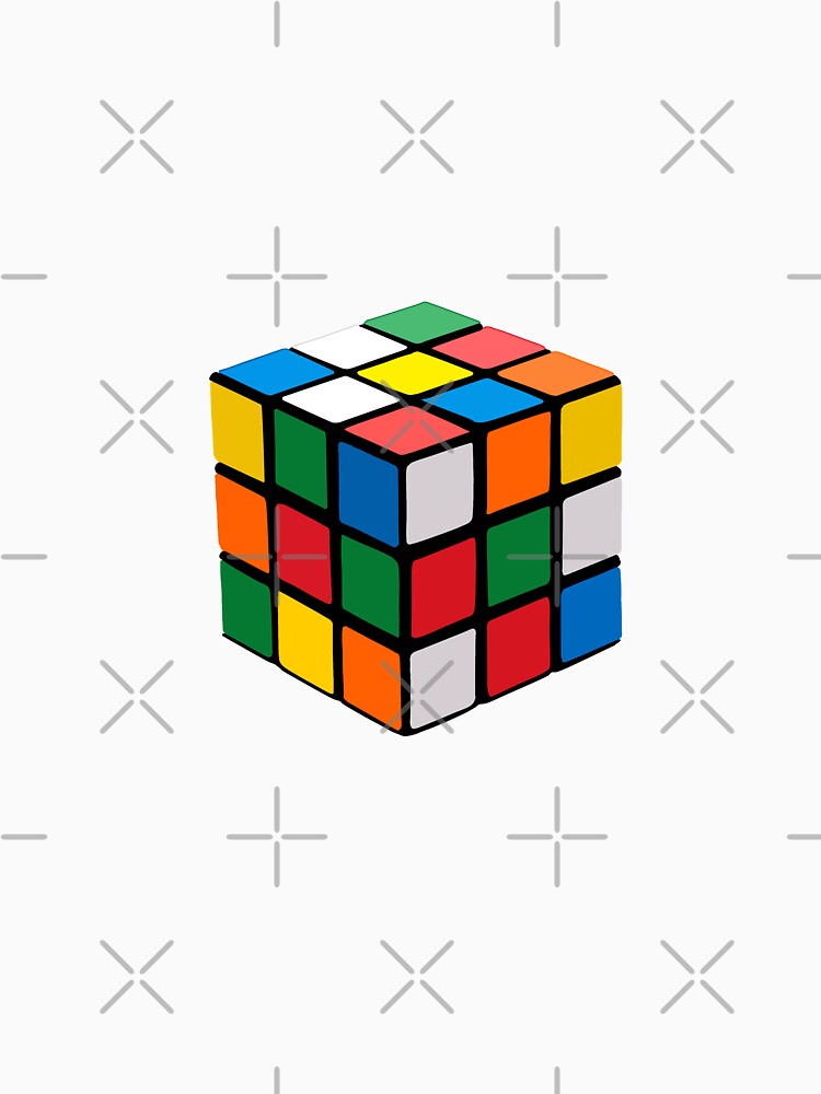 "Rubiks Cube-Colorful-Sticker" T-shirt for Sale by LatitudeNZ ...
