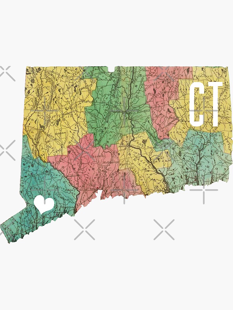 "Connecticut" Sticker by miamulin57 | Redbubble