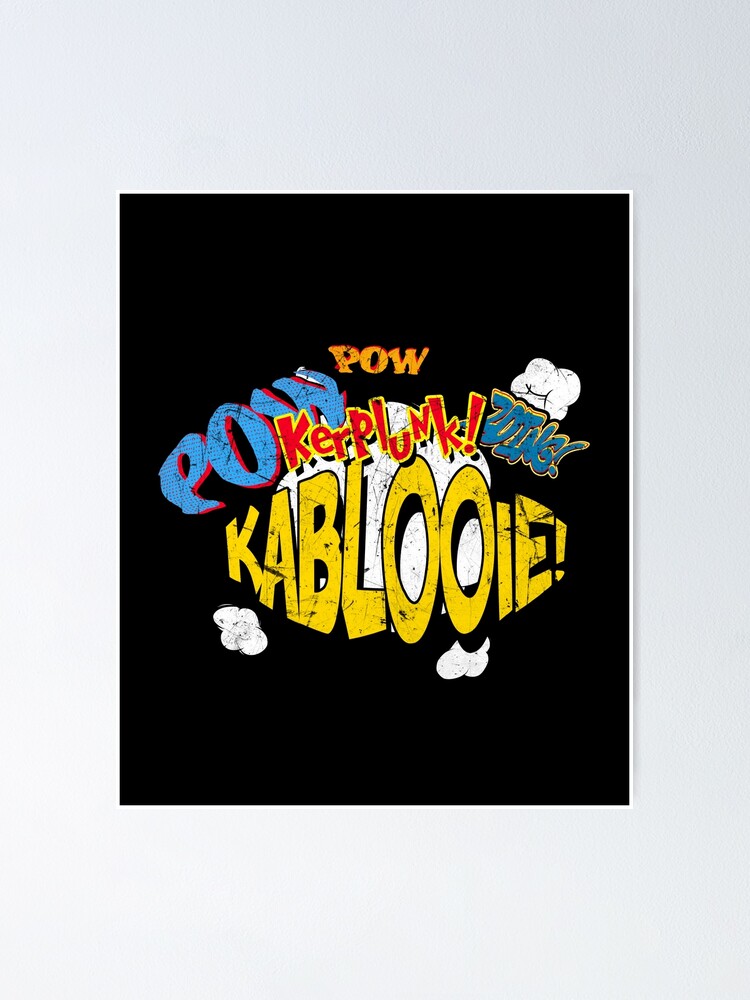 Póster «Super héroe de cómic Onomatopeya. Pow Pow! Kerplunk! Zoing ...