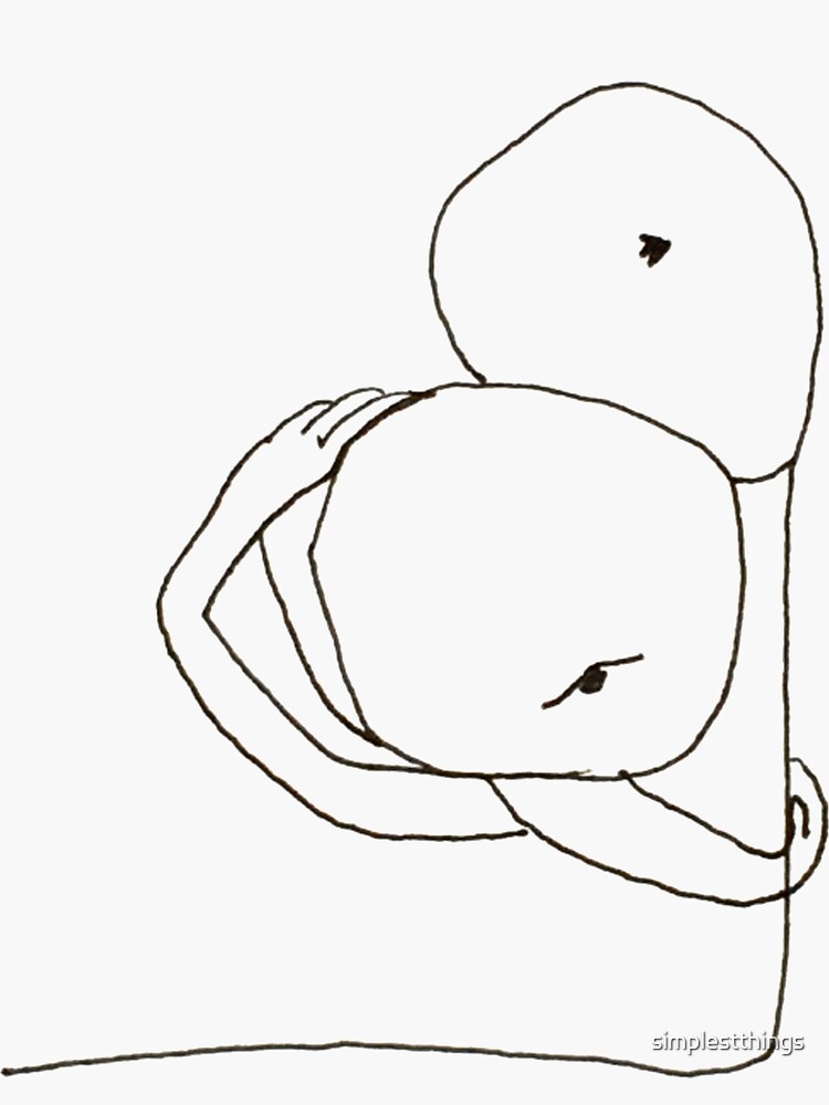 "Caring sticker" Sticker by simplestthings | Redbubble