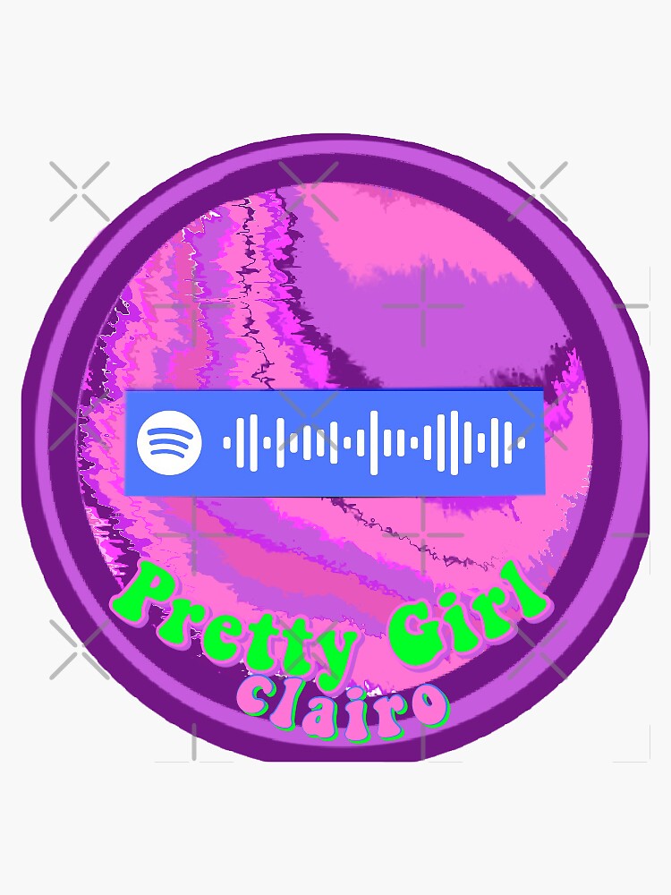 ""Pretty Girl" - clairo working spotify code " Sticker for Sale by ...