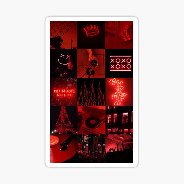 "Red Aesthetic " Sticker by Kyliewald | Redbubble