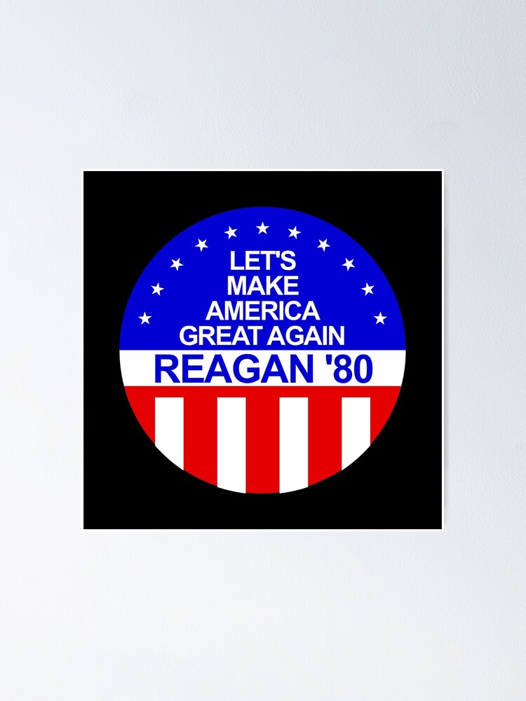 "Ronald Reagan Make America Great Again Campaign Button 1980 Election ...