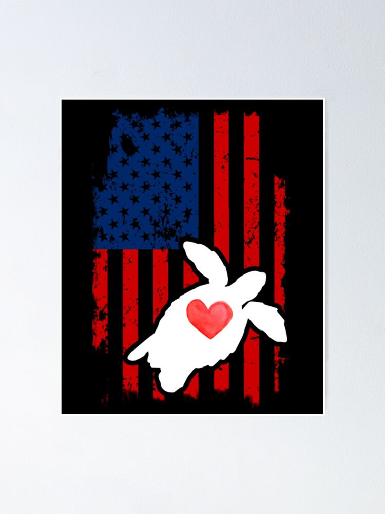 "Turtle 4th of July T Shirt Merica USA American Flag" Poster for Sale ...