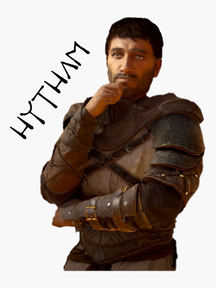 "Hytham" Sticker for Sale by peachygoose | Redbubble