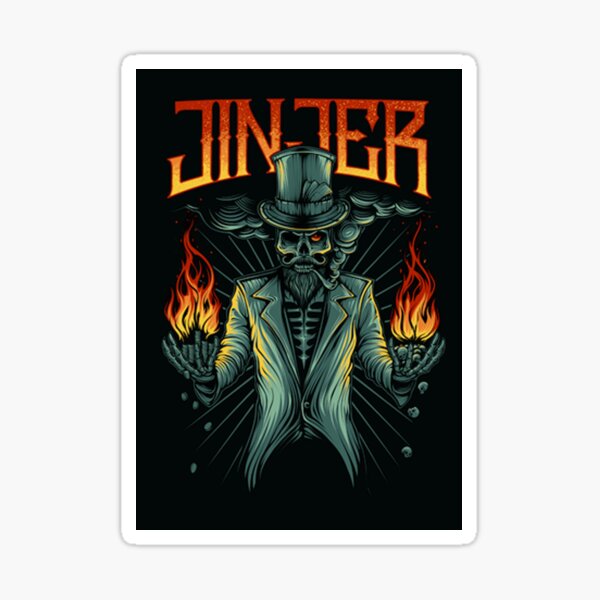 "Jinjer Skull Fire" Sticker by nhampson49 | Redbubble