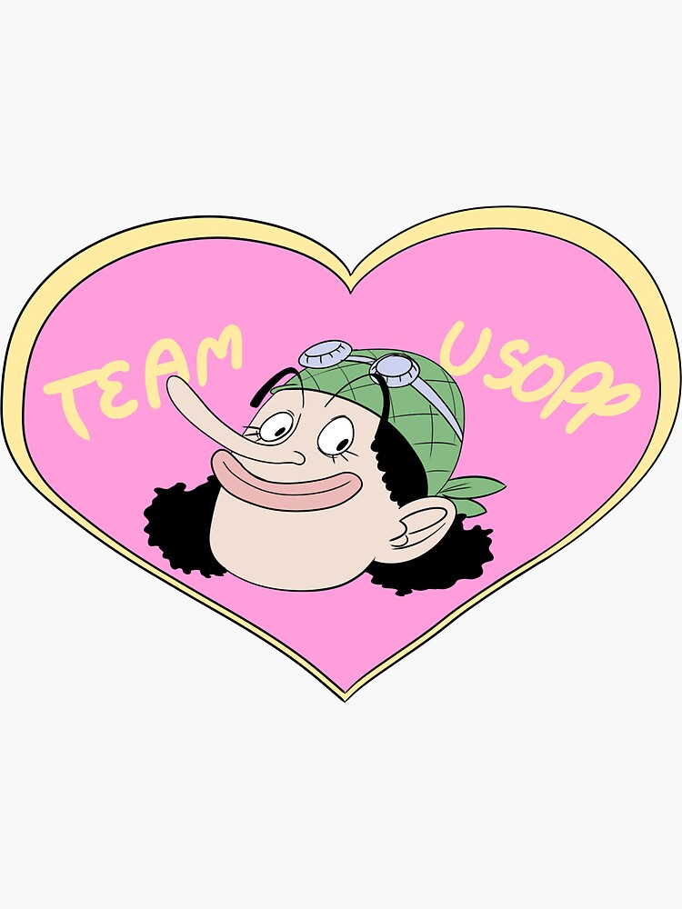 "Team Usopp" Sticker for Sale by gross-girl99 | Redbubble