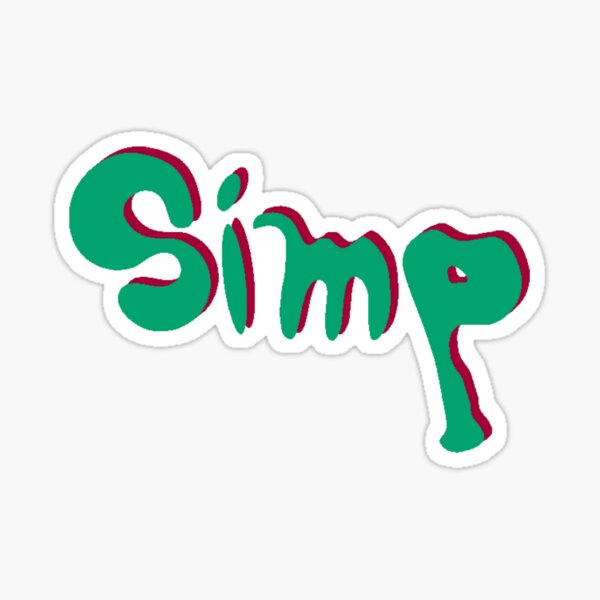 "simp (green&red)" Sticker for Sale by che-art | Redbubble