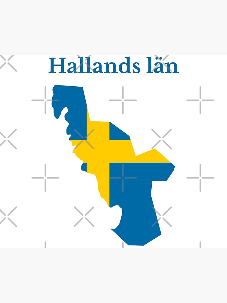 "Halland County Map, Swedish County, Sweden." Poster for Sale by ...