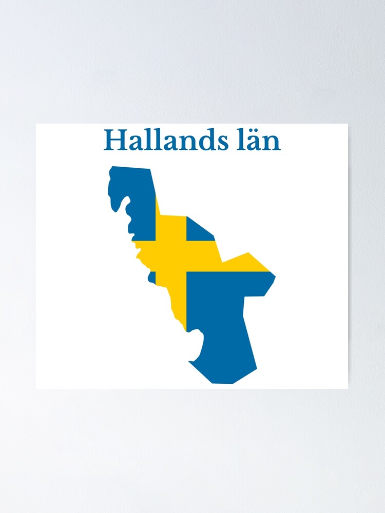 "Halland County Map, Swedish County, Sweden." Poster by marosharaf ...