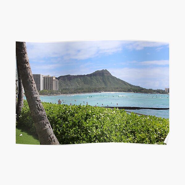 "Diamond Head mountain Hawaii" Poster for Sale by lizdeloro | Redbubble