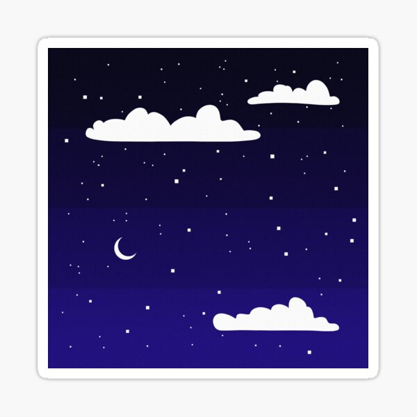 "Simple Night Sky" Sticker by jstaricka | Redbubble