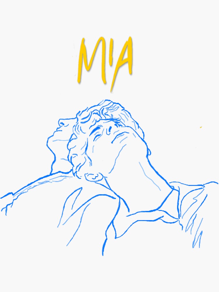 "mia" Sticker by orlymalka | Redbubble