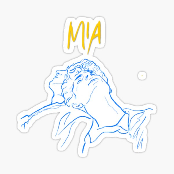 "mia" Sticker by orlymalka | Redbubble