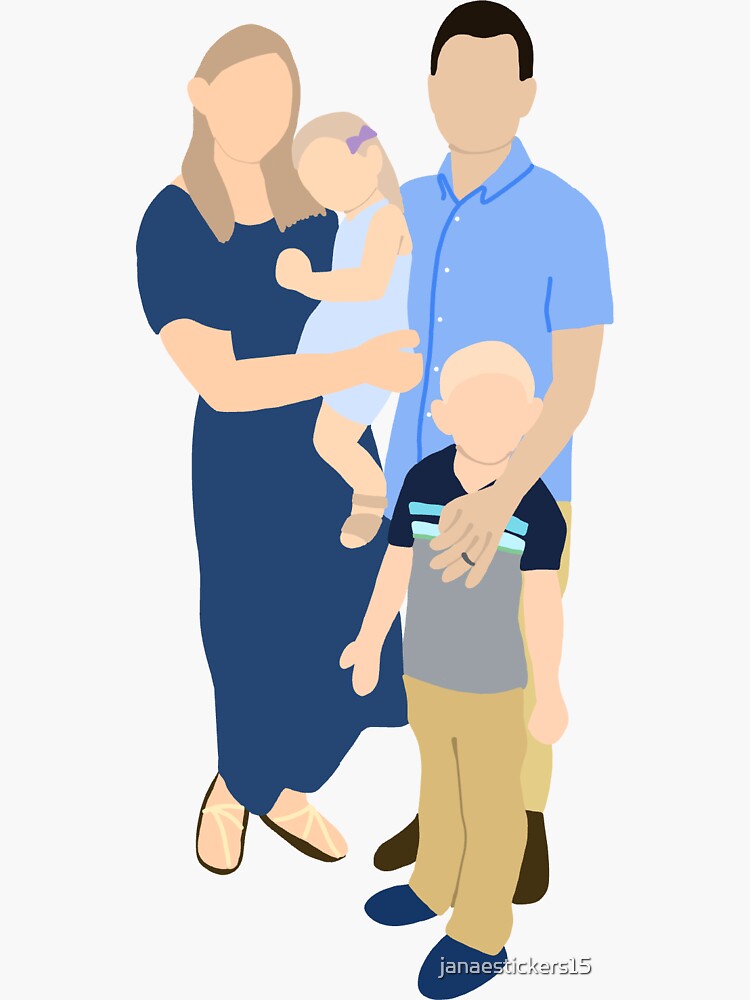 "Family Faceless Portrait" Sticker for Sale by janaestickers15 | Redbubble