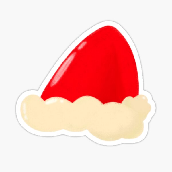 "Santa Hat" Sticker for Sale by art-by-aashi | Redbubble
